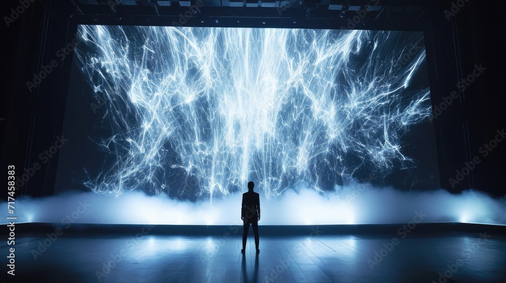 The stage becomes a canvas for an immersive LED matrix visual ...