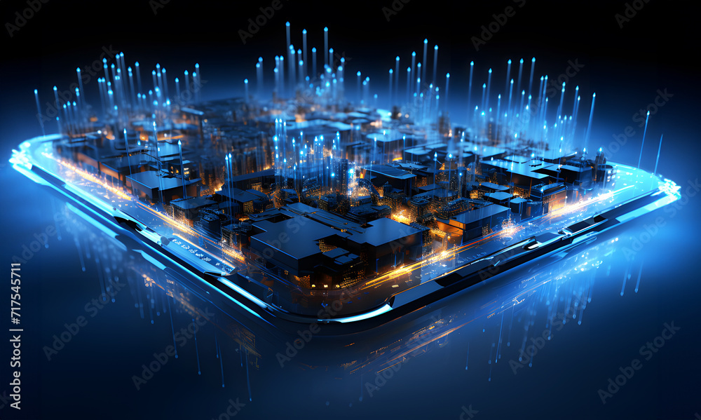 Holographic of digital Brain Computer program. Artificial intelligence ...