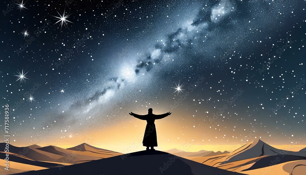 Stock-Illustration „Divine Covenant: Abraham Receives God's Promise ...