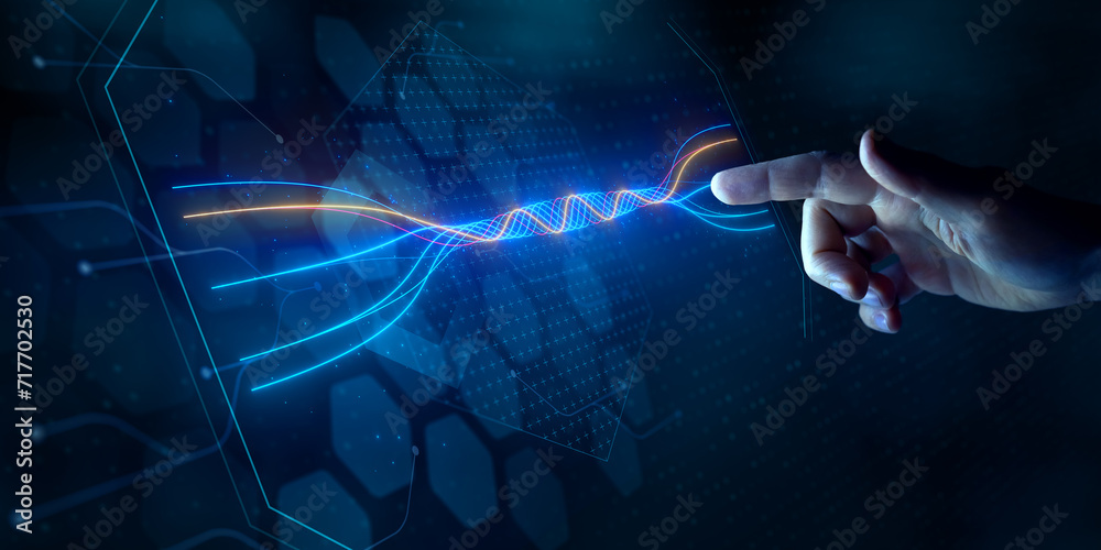 Big data analysis automated with AI. Machine learning and deep learning technology. Data ...