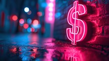 Dollar Neon Sign Free Stock Photo - Public Domain Pictures