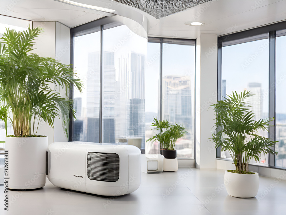 Stock-Foto „Air Purification Innovations: Interior shots of high-tech ...