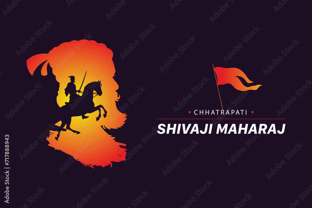 Silhouette Vector Illustration Chhatrapati Shivaji Maharaj Indian ...