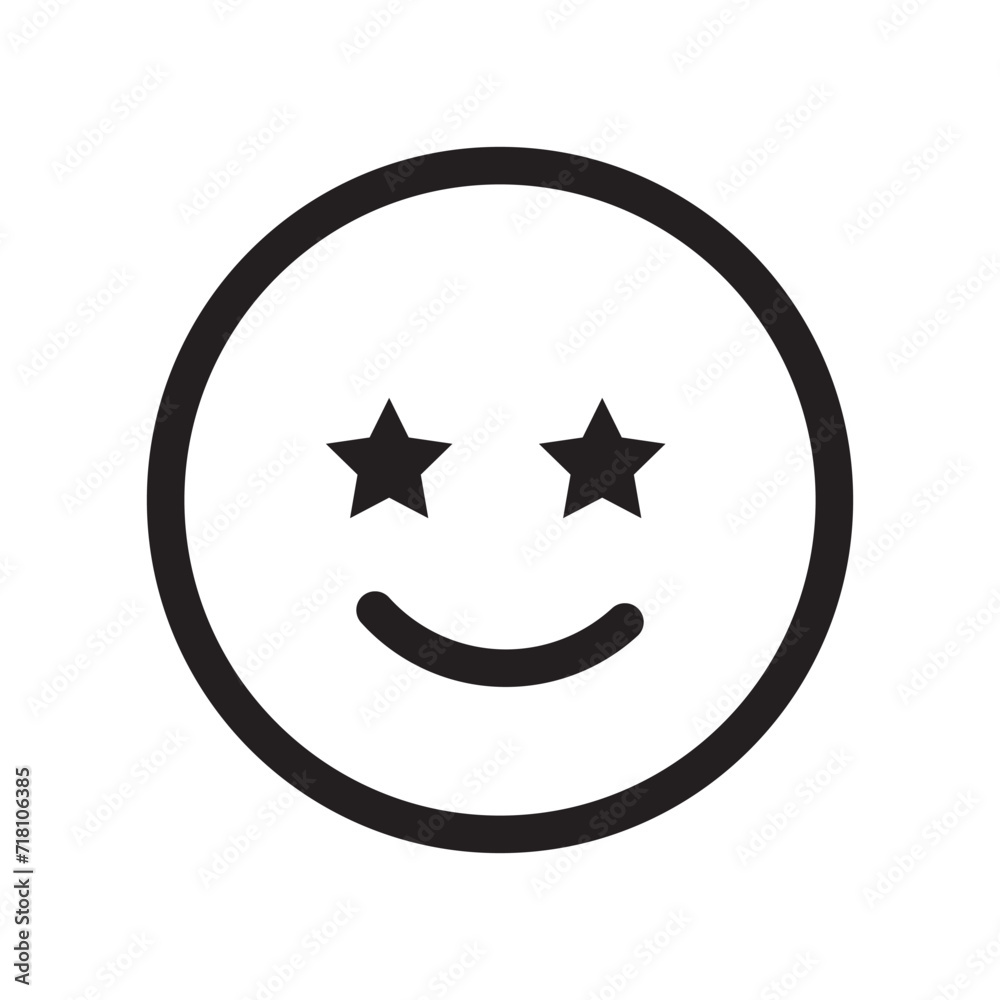 Smile emoji icon. Happy smiley face. Smile face emoticon icon. Emoji ...