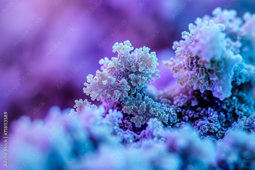 Foto de Stock Protein atomic scale micro particles dna dnr atoms ...