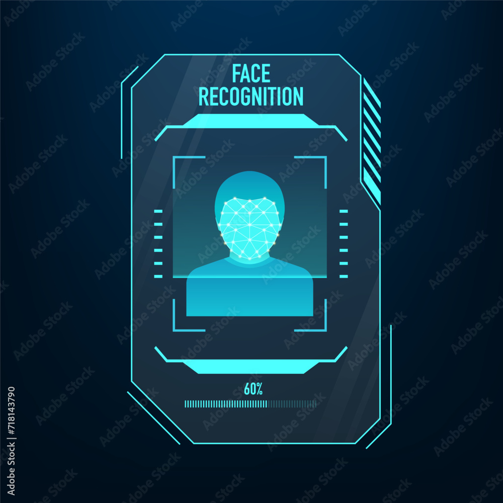 Face ID, facial recognition, biometric identification, personal ...