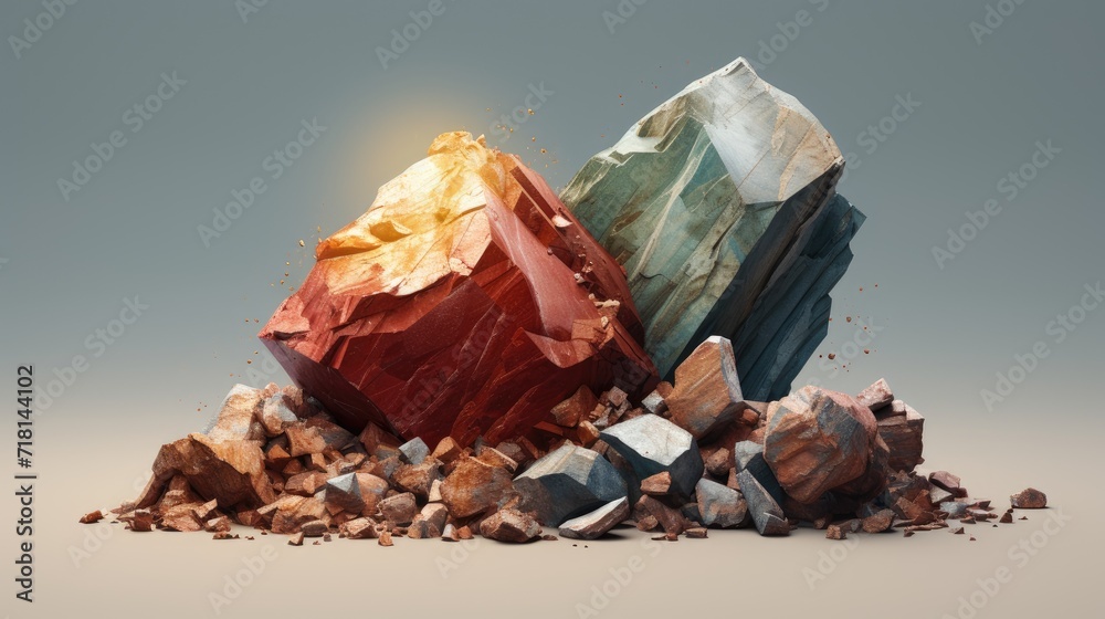minerals extracted in a rare earth mine, showcasing the unique ...