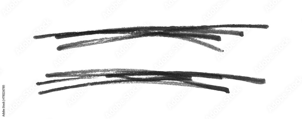 black marker lines, set of Isolated hand drawn doodle elements in png ...
