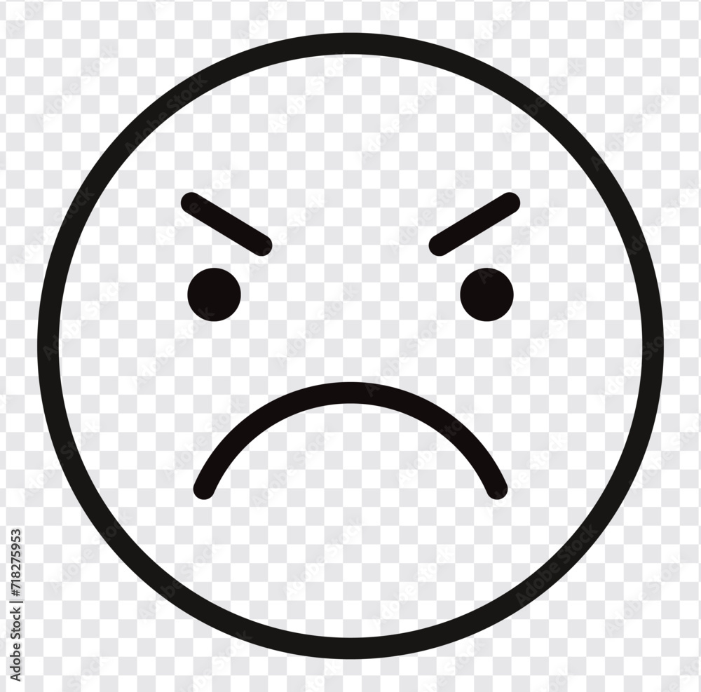 Stock-Vektorgrafik „ Sad face emoticons . Sad Face line emoji. emoji ...