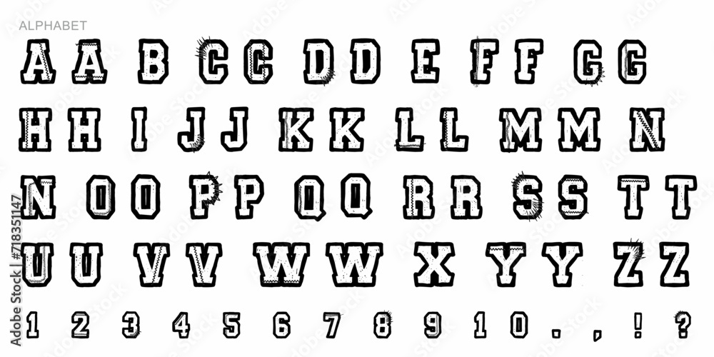 Alphabet Split Monogram, Split Letter Monogram, Alphabet Frame Font ...