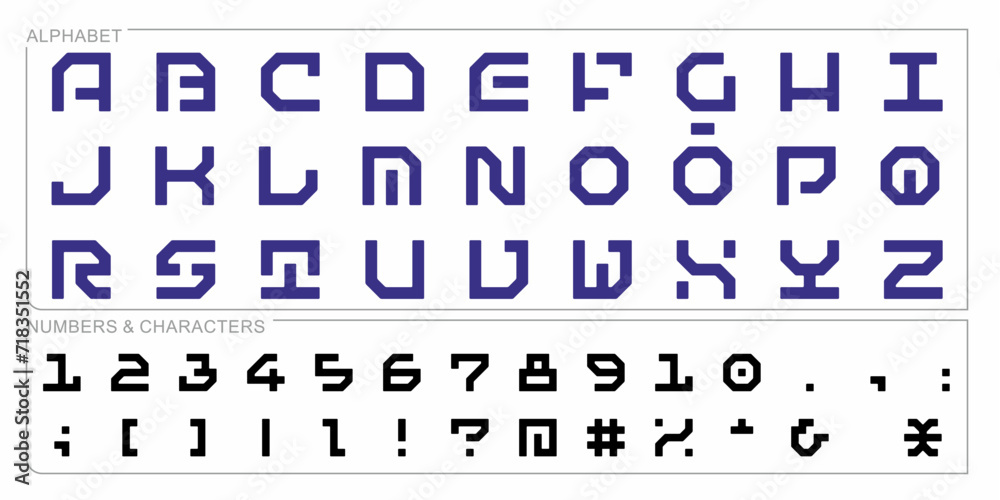 Alphabet Split Monogram, Split Letter Monogram, Alphabet Frame Font ...