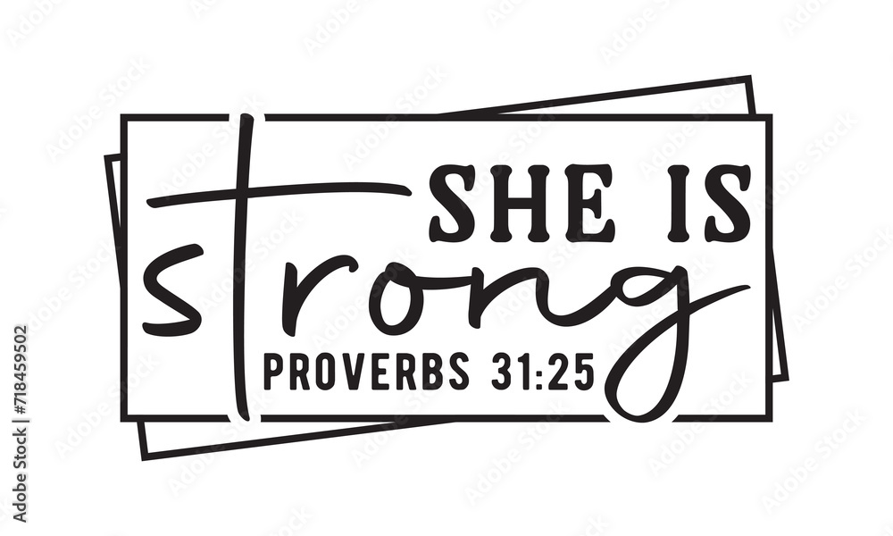 Image vectorielle Stock She is strong proverbs,christian svg,jesus svg ...