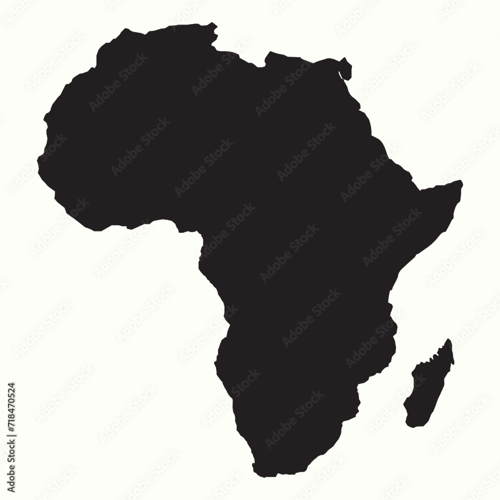 Africa map vector. african border. continent. Stock Vector | Adobe Stock