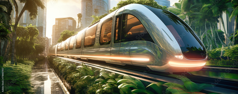 Hyperloop train, magnetic levitation train background, fastest train of ...