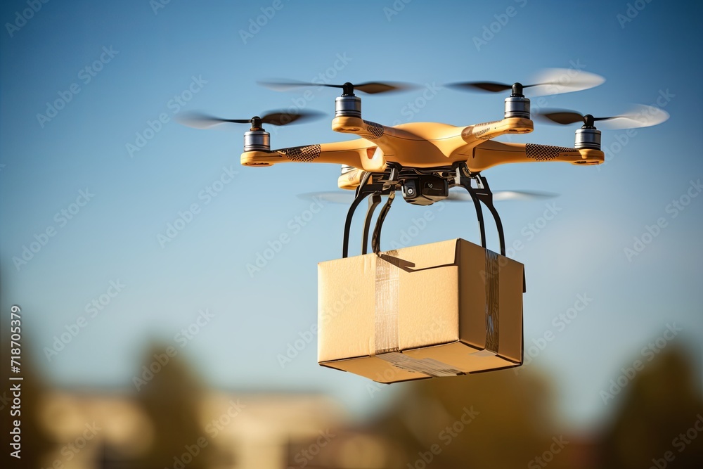 Same day delivery autonomous flight package drone UAS or UAVs. Data ...