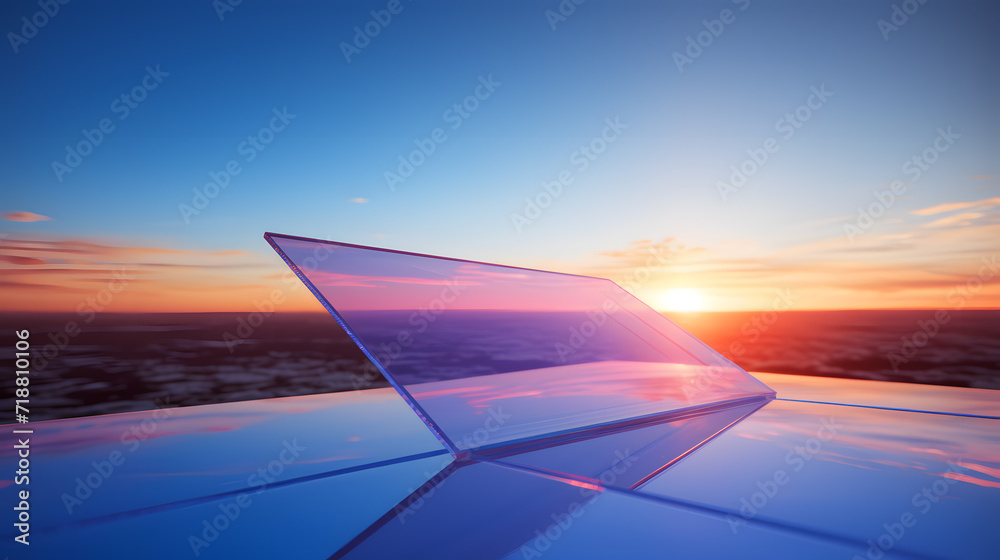 Perovskite Solar Cell, sunset, blue sky, angerl view, wallpaper and ...