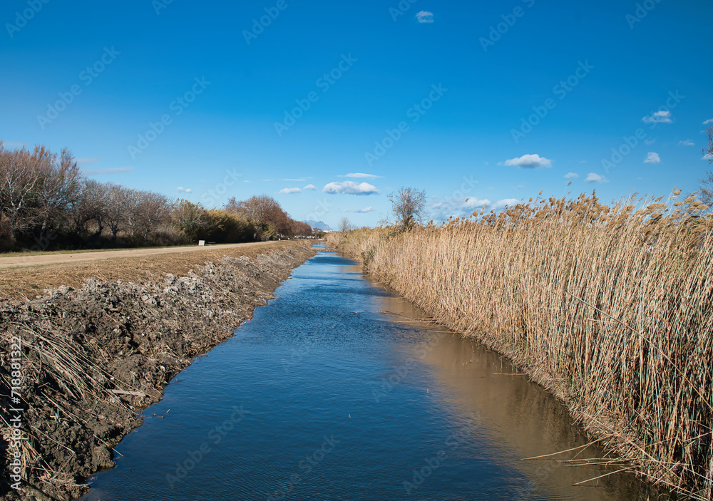 Mouth of the river in the Llobregat Delta National Park, a photo with ...