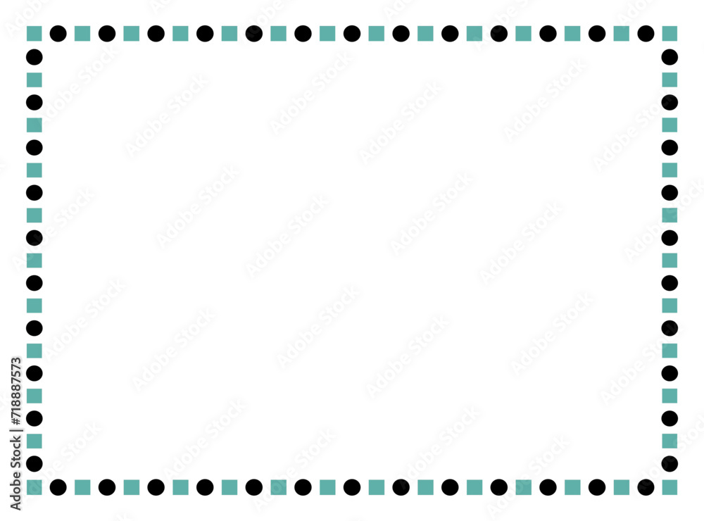 Vector frame with Squares and dots for your texte and photo, frame on a ...