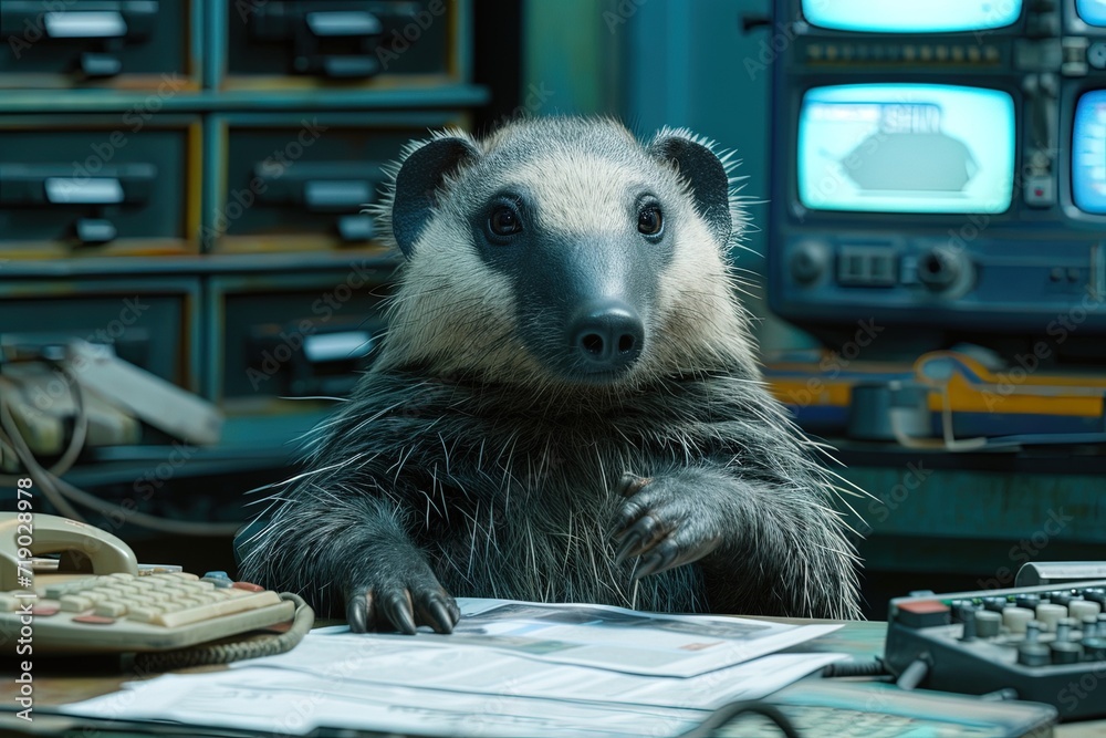Anteater News Anchor sitting behind a news desk, delivering breaking ...