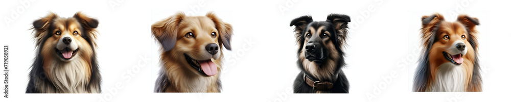 Dog isolated on white background with Ultra HD, 8k resolution, hyper ...