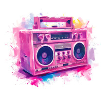 Vintage Pink Boom Box Free Stock Photo - Public Domain Pictures