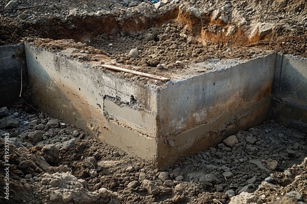 Building on Solid Ground: Foundation, Cement, and Earth at Ground Level ...