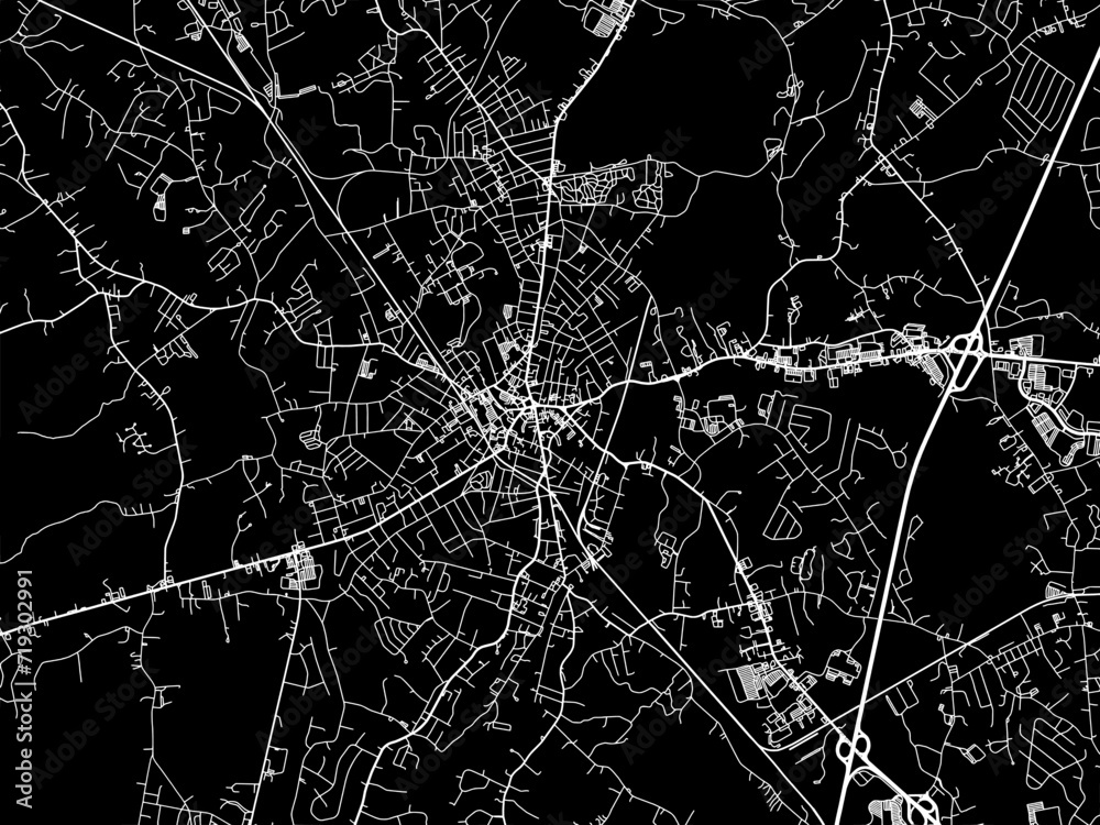 Vector road map of the city of Taunton Massachusetts in the United ...