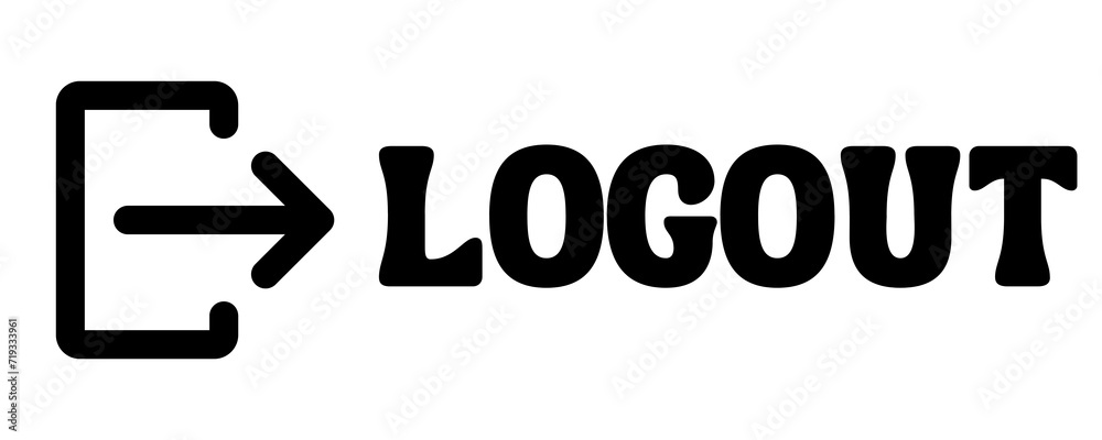 LOGOUT button On Transparent Background, PNG Stock Illustration | Adobe ...