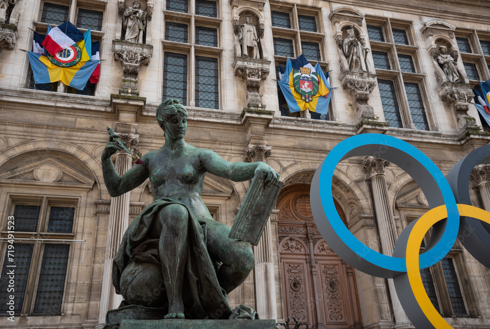 Paris, France - February 21, 2023 : Paris 2024 summer Olympic Games ...