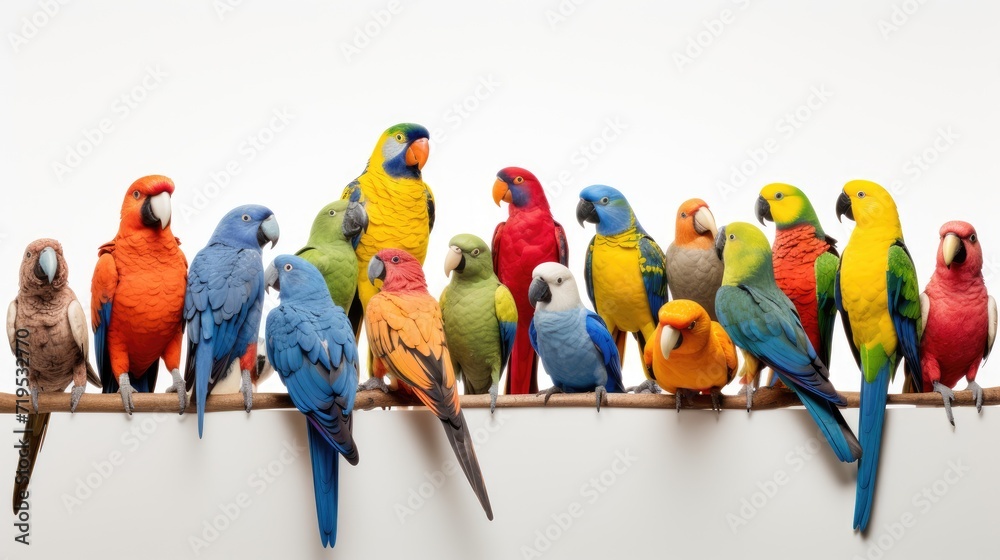 "Feathered Harmony: Australian parrots in a vibrant array of colors ...