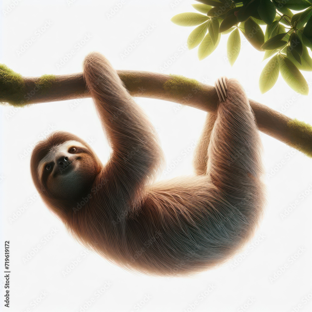 Sloth, Bradypus tridactylus, Folivora Phyllophaga, Bradypus variegatus ...