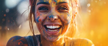 Paint Splashed Woman's Face Free Stock Photo - Public Domain Pictures