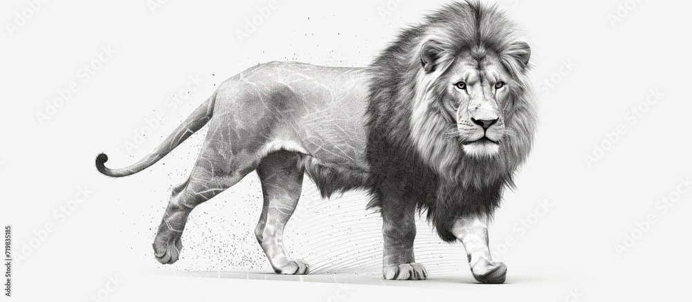 hand drawn lion Stock Illustration | Adobe Stock