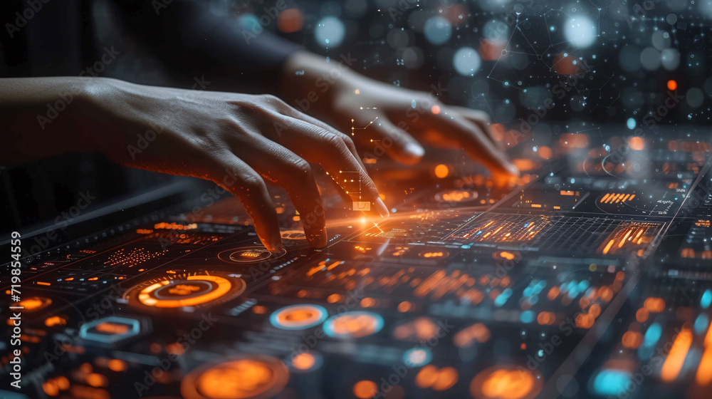 Human Interaction with Advanced Data Interface, Futuristic Control ...