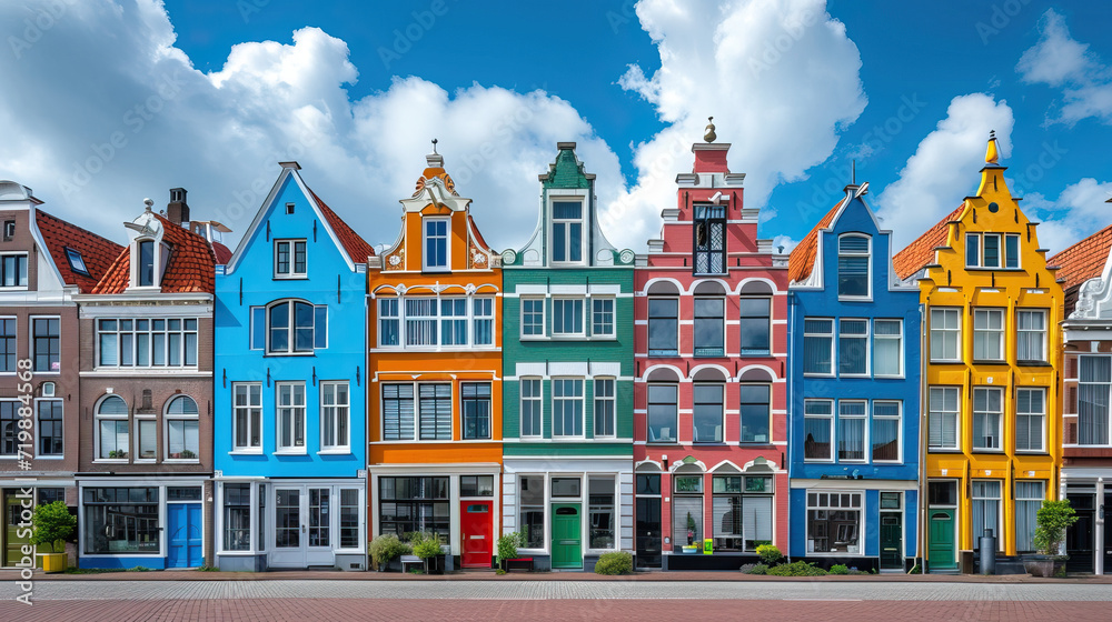 Old European Townscape with Historic Houses and Architectural Landmarks ...