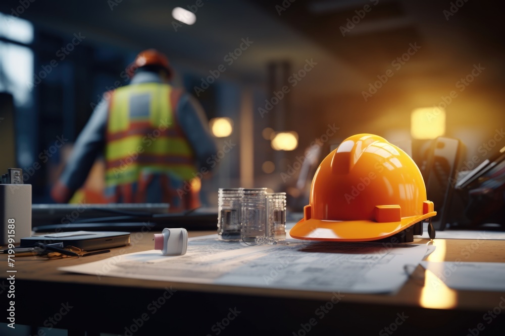 Work Safety Day on Blurred Background. Stock Photo | Adobe Stock