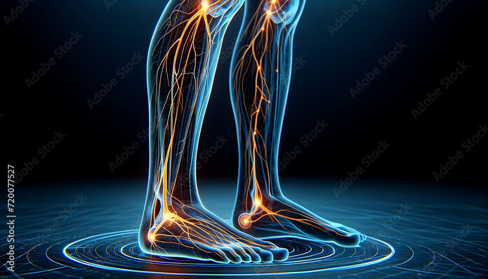 Medical technology concept. Electronic medical record. Holographic with ...