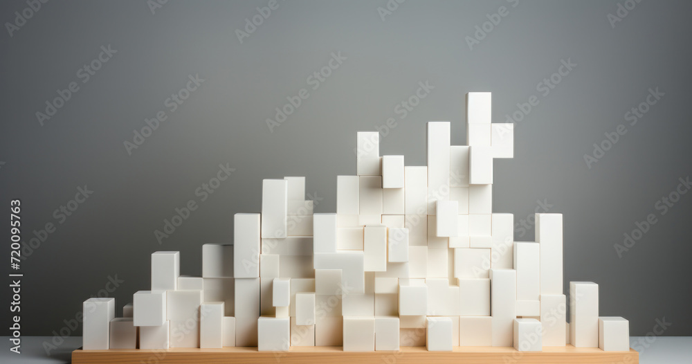 White wooden blocks, symbolizing that every company is made up of ...