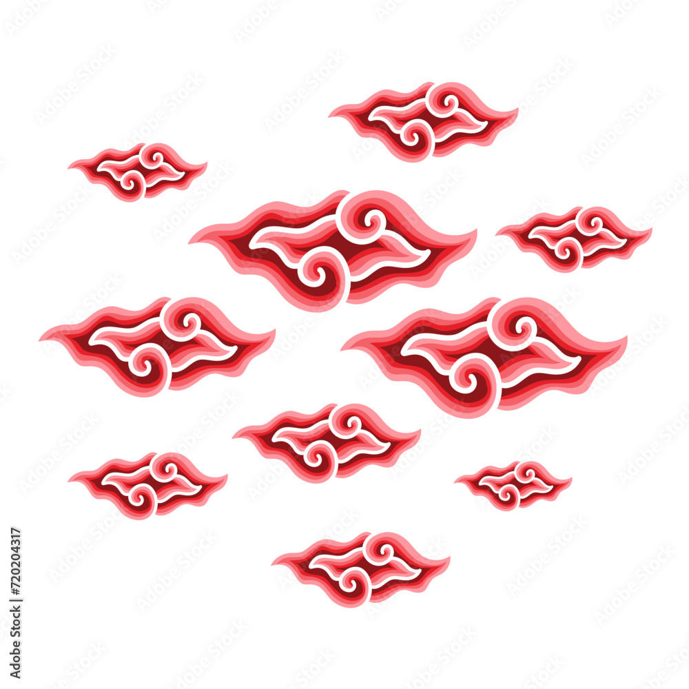 Batik Mega Mendung pattern Stock Vector | Adobe Stock