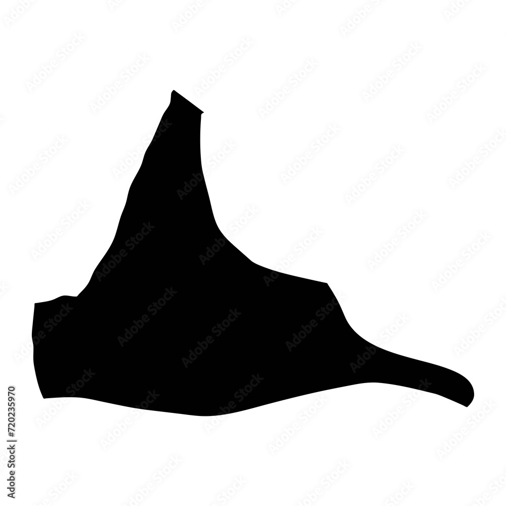 Wanica District map, administrative division of Suriname. Vector ...