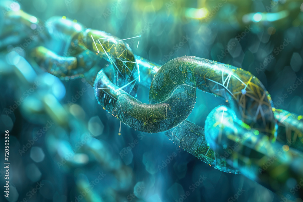 This artwork uniquely blends technology with art, showcasing blockchain ...