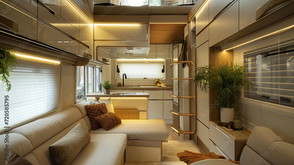 Modern caravans, trailers, and campers feature stylish and functional ...