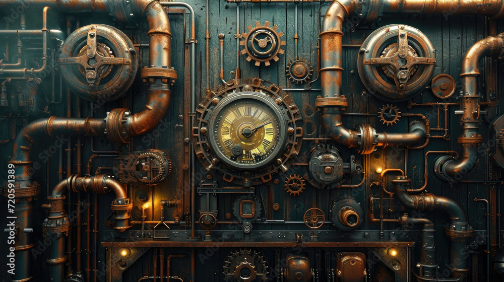 Steampunk Industrial and Victorian aesthetics with a focus on brass ...