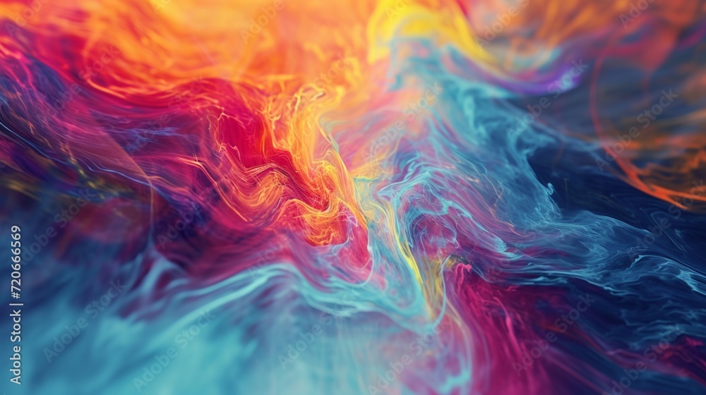 Empty abstract background with fluid lines and vibrant tones, captured ...