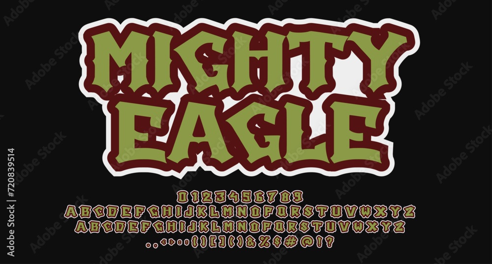 mighty eagle font gothic Coloring text effect Alphabet Alphabet gothic ...