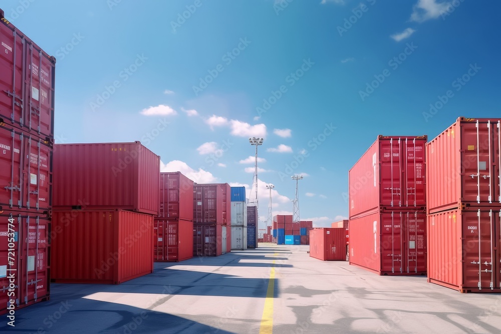 The RED container area, awash with a vivid sea of striking red ...