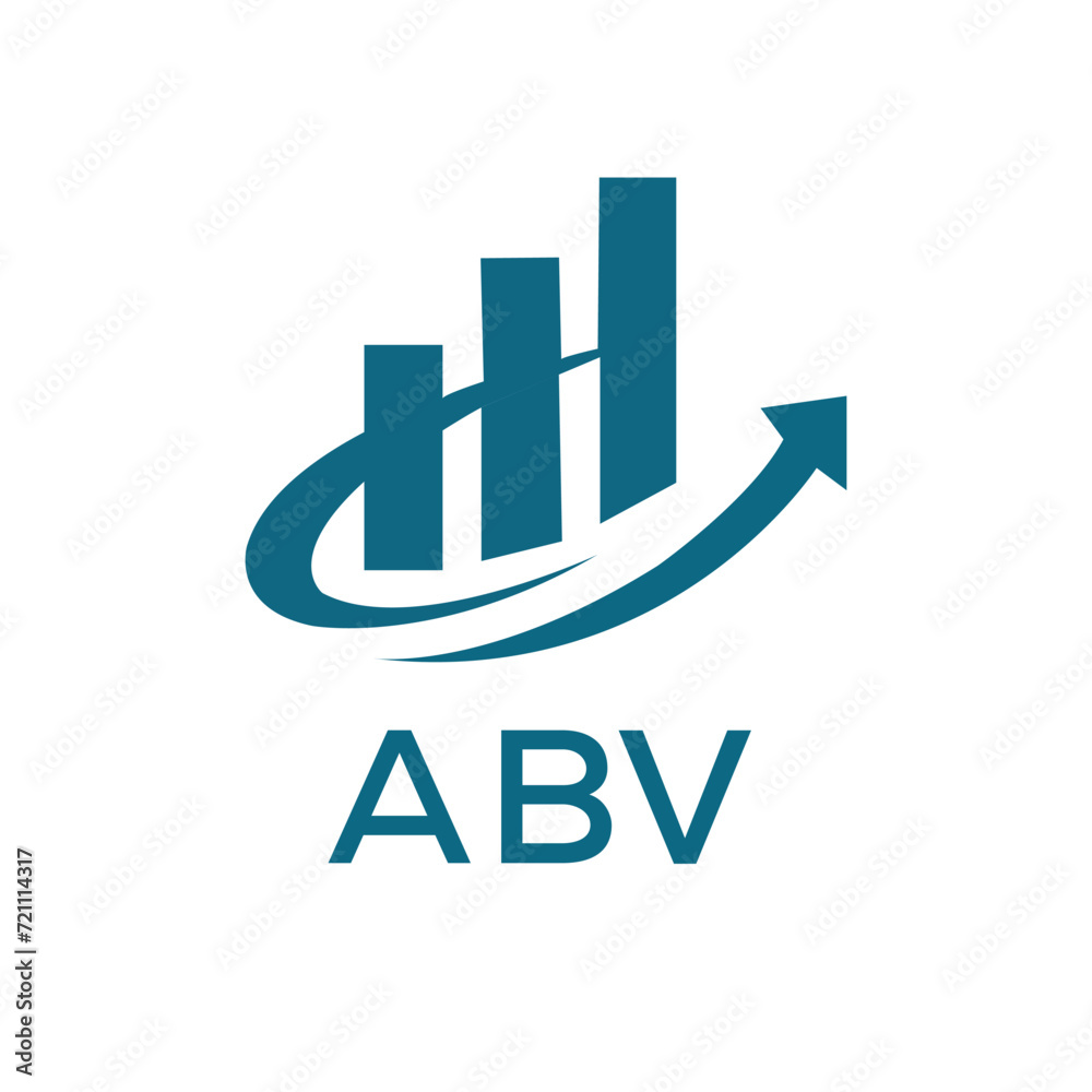 ABV letter logo design on black background. ABV creative initials ...