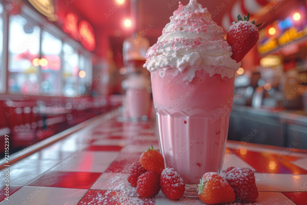An old-fashioned soda fountain, serving classic shakes and floats ...