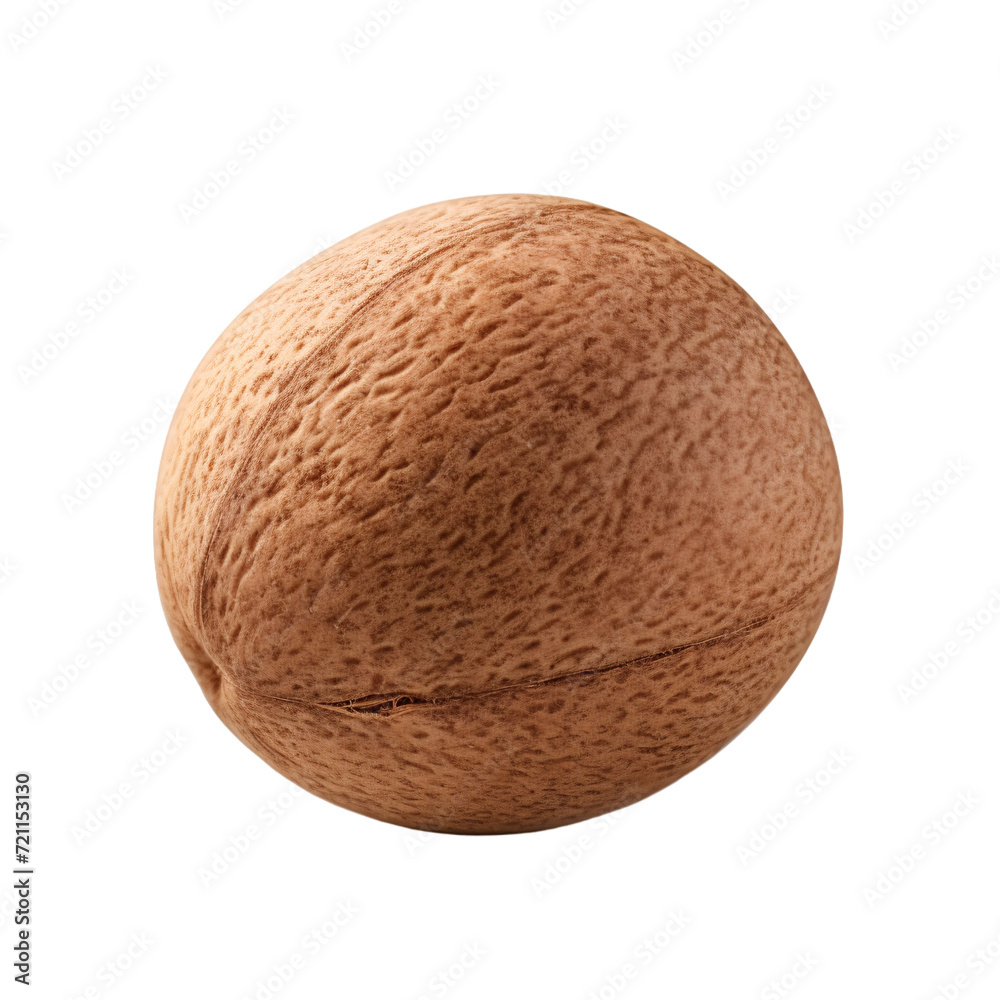 raw whole nutmeg isolated on a white or transparent background, PNG ...