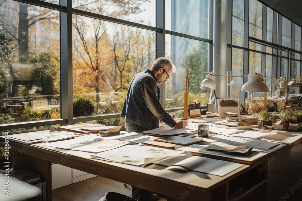 Architecture drawing on architectural Creative project business ...